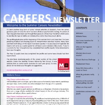 Gordon's School - Careers Newsletter - July 2014 edition